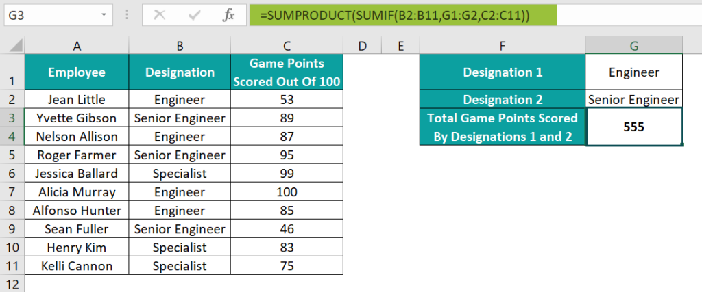 Sumif With Multiple Criteria How To Use Step By Step Examples