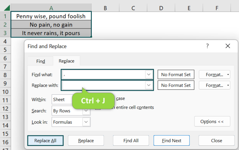 New Line In An Excel Cell - Top 3 Methods with Easy Examples