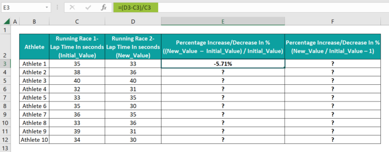 Percentage Change Formula in Excel - Examples, How to Calculate?