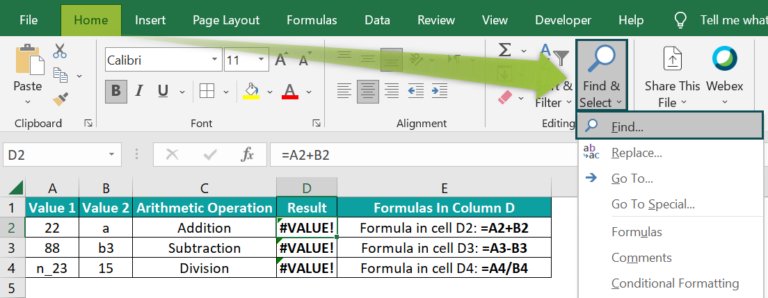 #VALUE! Error In Excel - Examples, How to Find and Fix it?