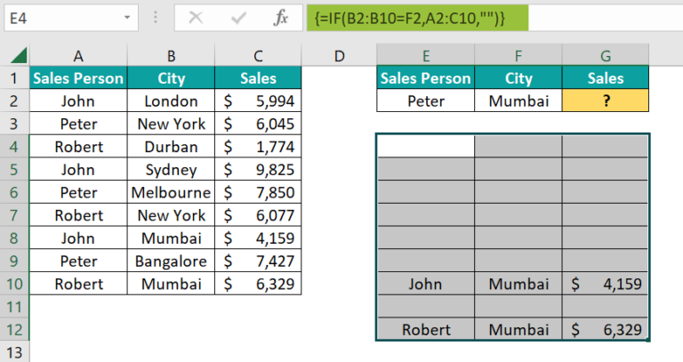 VLOOKUP With Multiple Criteria - Top 6 Methods with Examples