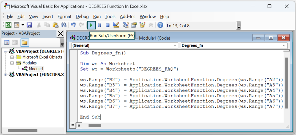 DEGREES Function In Excel - Formula, Examples, How To Use?