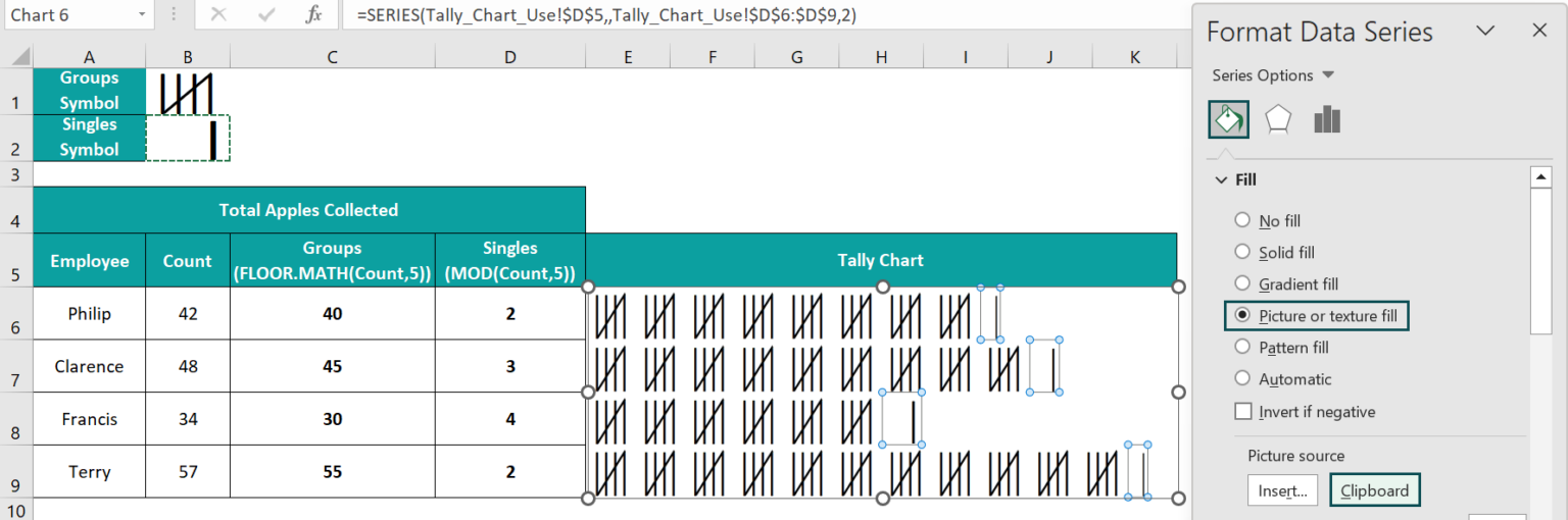 Tally Chart In Excel - Uses, How to Create? (Step by Step Examples)