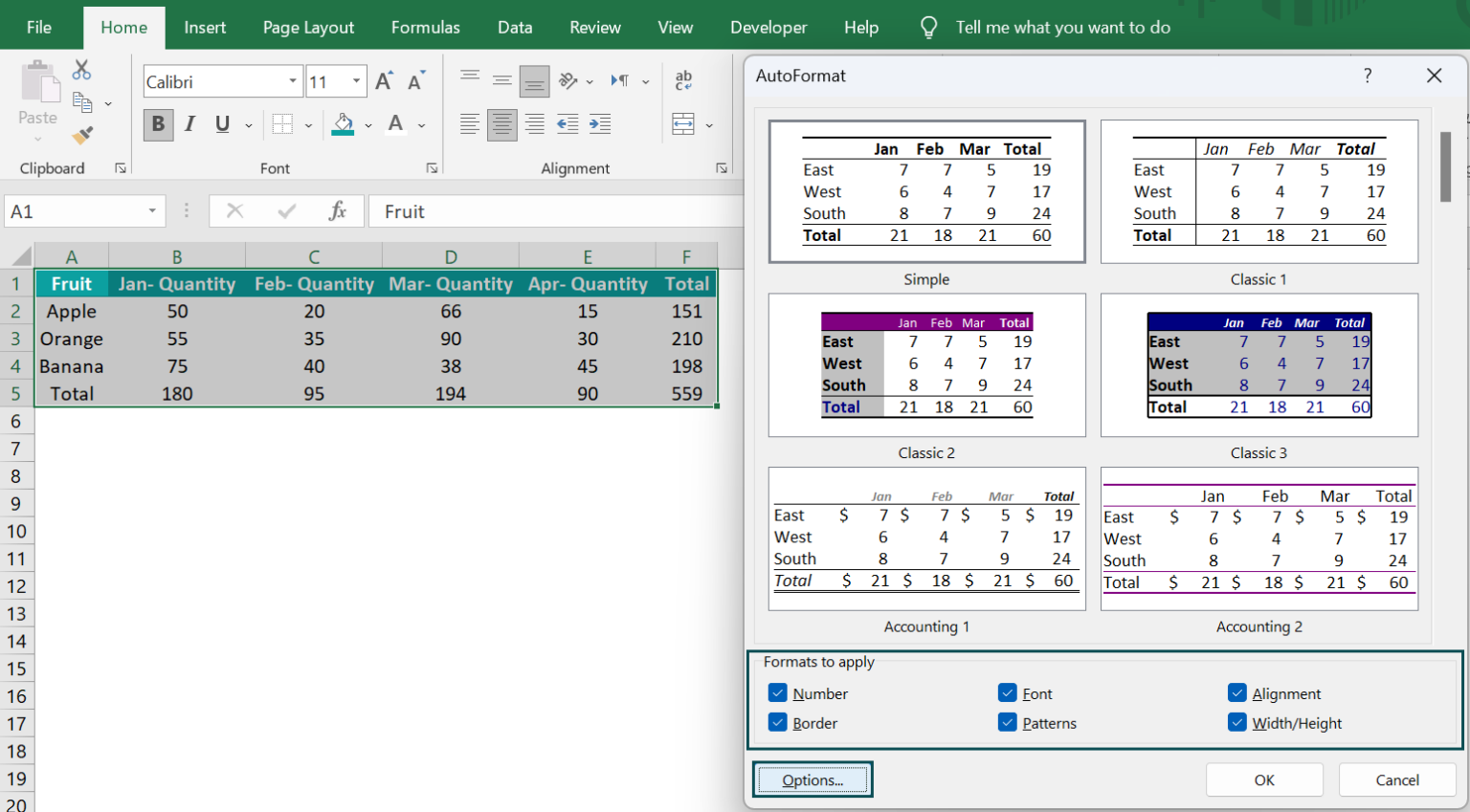 Auto Format In Excel Examples How To Unhide And Use