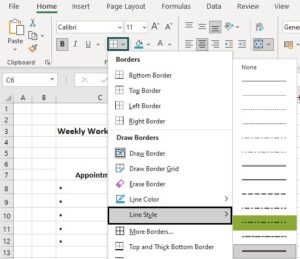 Excel Weekly Planner Template - Create Custom / Use built-in
