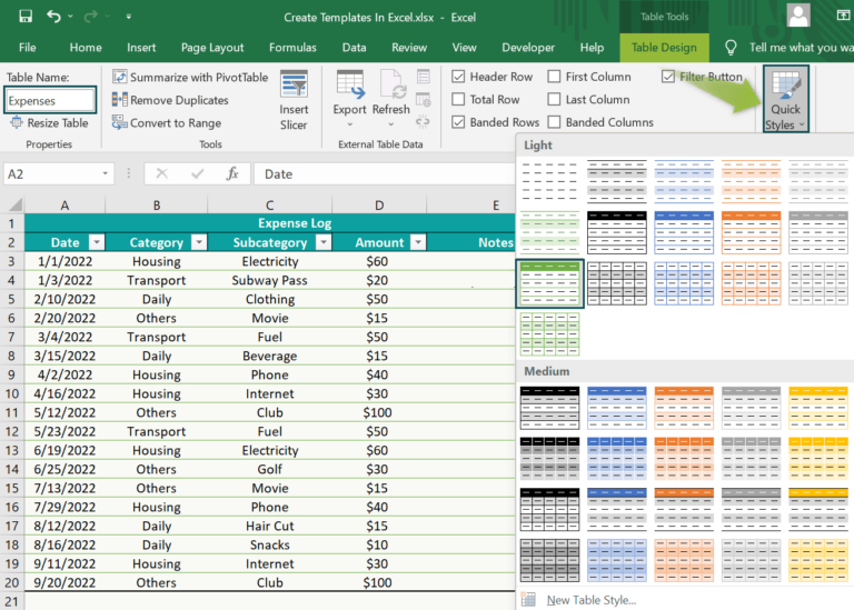 Excel Templates How To Create Select And Use Custom Templates