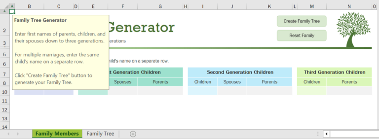 Excel Family Tree Template - Definition, How to Create?