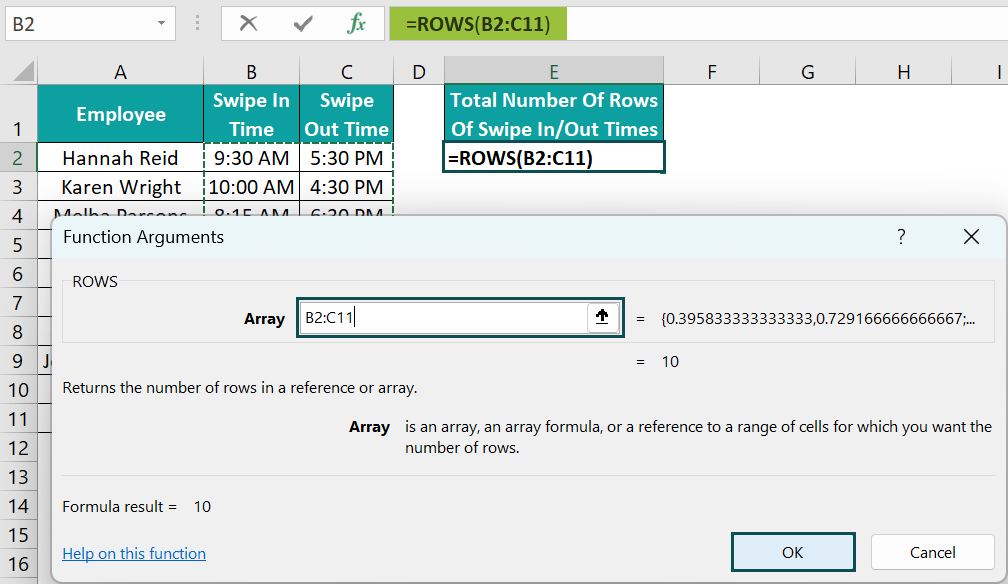 ROWS Function In Excel - Formula, Examples, How to Use? ROWS Function In Excel - Formula, Examples, How to Use?