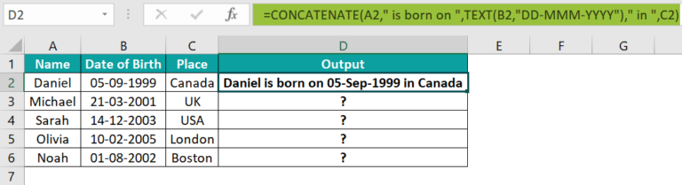 Concatenate Date In Excel 2 Methods Examples Combine Dates 0801