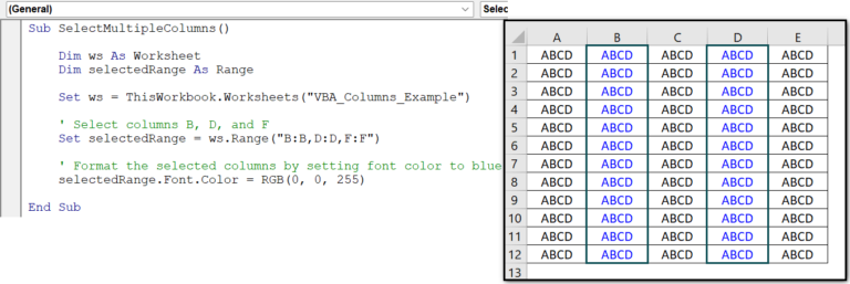 Vba Columns Property Step By Step Examples How To Add