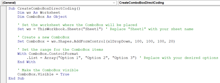 VBA ComboBox in Excel - Top 2 Method, Examples, How to Create