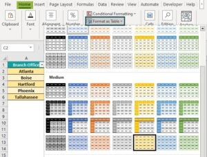 Excel Table Styles & Formats - Examples, How To Create?