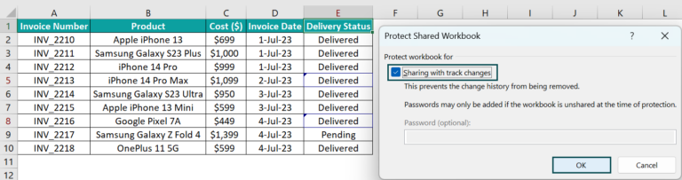Share An Excel Workbook - How to Handle Changes, Accept/Reject