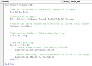 VBA Insert Columns in Excel - Examples, How to Insert Columns?