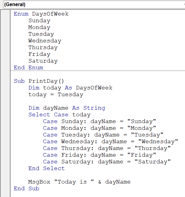 VBA Enum in Excel - Syntax, Examples, How to Use Enumeration? VBA Enum in Excel - Syntax, Examples, How to Use Enumeration?