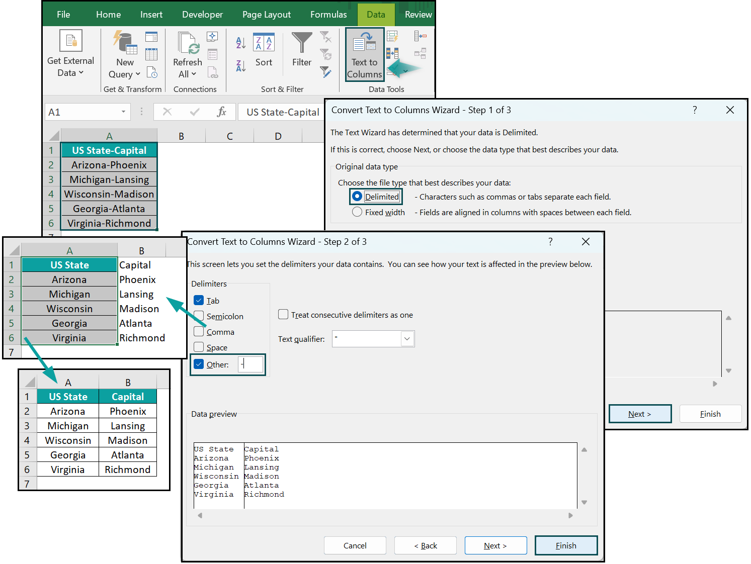 Opposite Of Concatenate In Excel - Examples, How To Do?