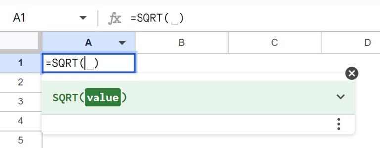 SQRT Google Sheets Function - Syntax, Examples, How To Use?