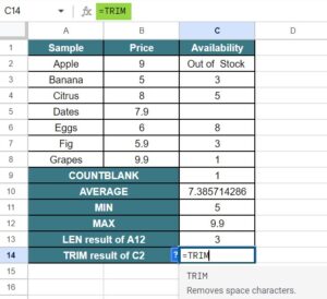 Basic Google Sheets Formulas - Top 10 Formulas and Functions