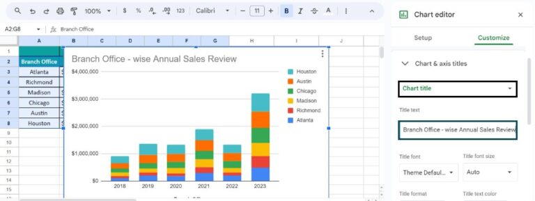 Column Chart In Google Sheets - Examples, How To Create?