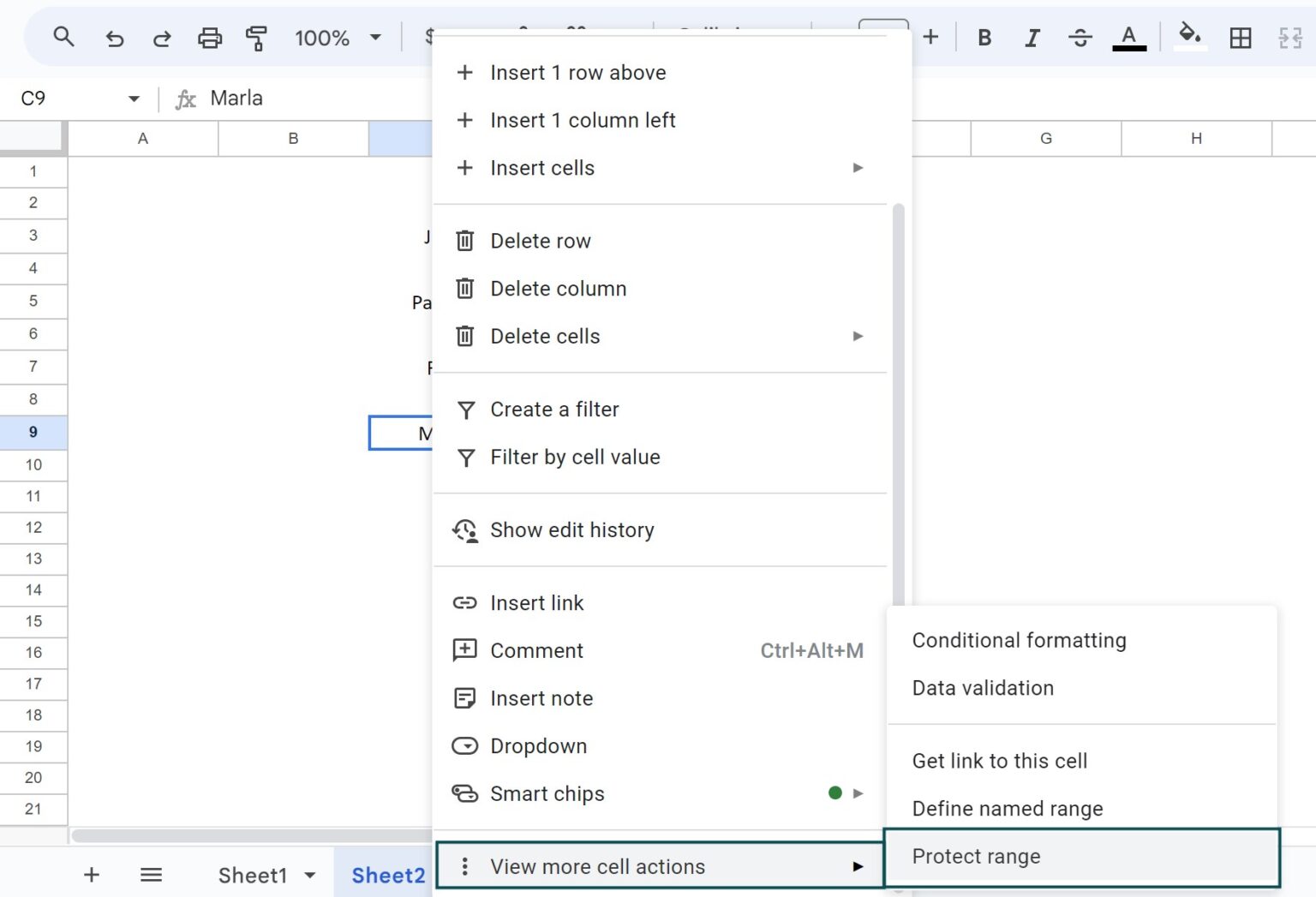 Lock Cells in Google Sheets - Definition. Examples, How to Lock?