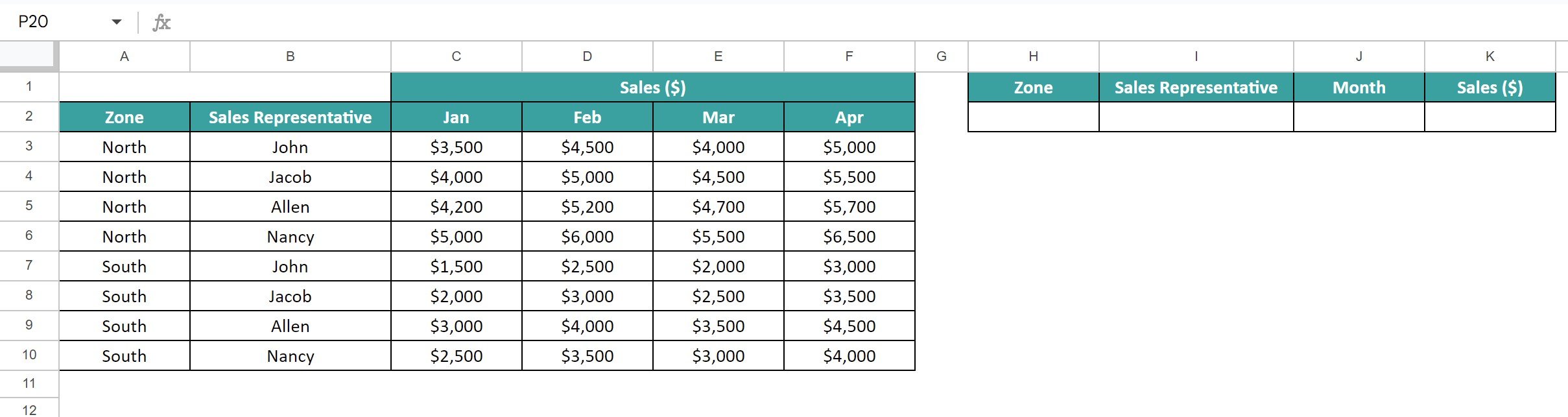 INDEX MATCH Function In Google Sheets - Syntax, Examples