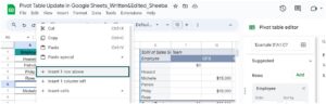 Pivot Table Update in Google sheets - Definition, How To Update?
