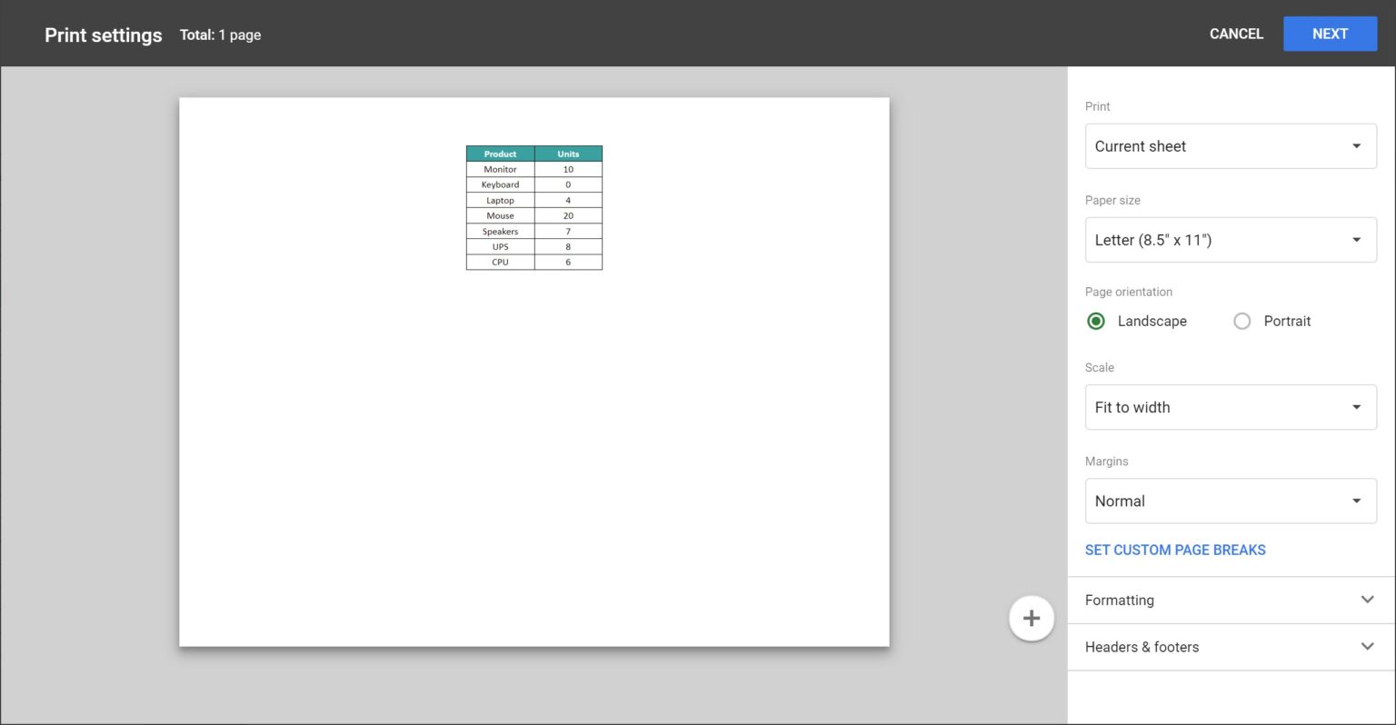 Header And Footer In Google Sheets - How To Add and Remove?