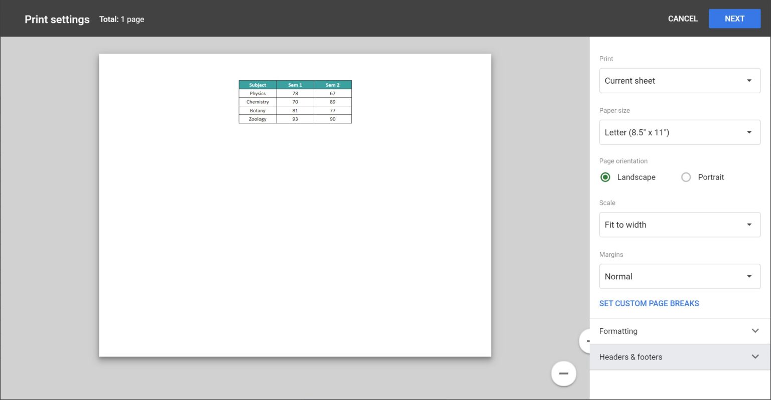 Header And Footer In Google Sheets - How To Add and Remove?