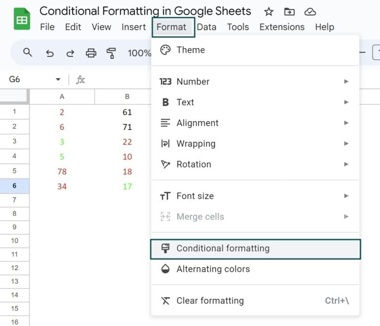 Conditional Formatting In Google Sheets - Examples, Edit Rules