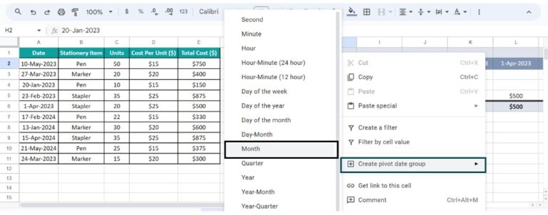 Pivot Table Group By Month In Google Sheets - How to Use?
