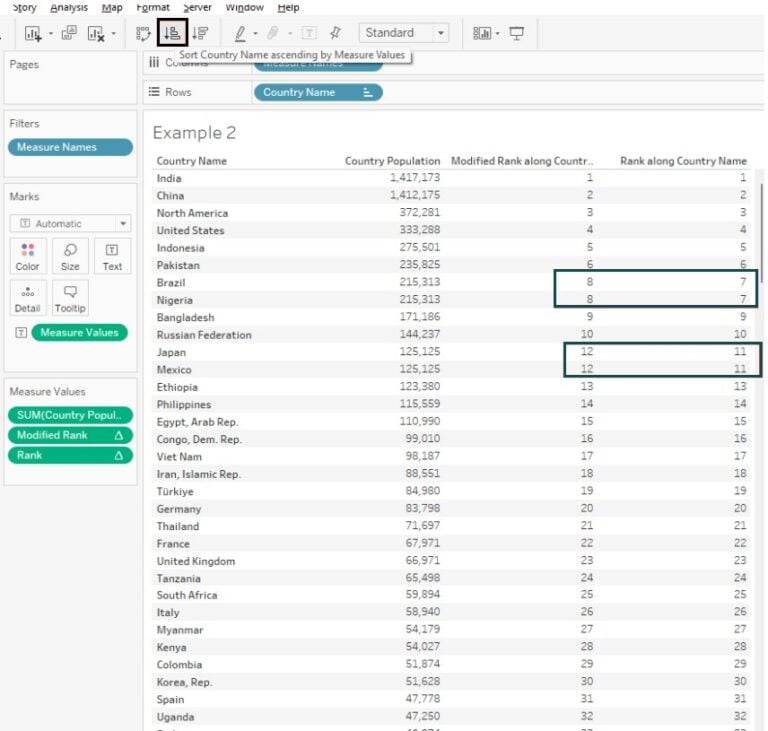 Tableau Rank Function Syntax Variants Examples How To Use