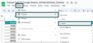 Freeze Cells In Google Sheets - Definition, How to Freeze?