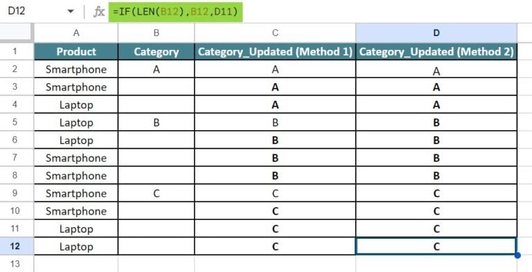 Google Sheets Fill Down - Shortcut, Examples, How To Use?