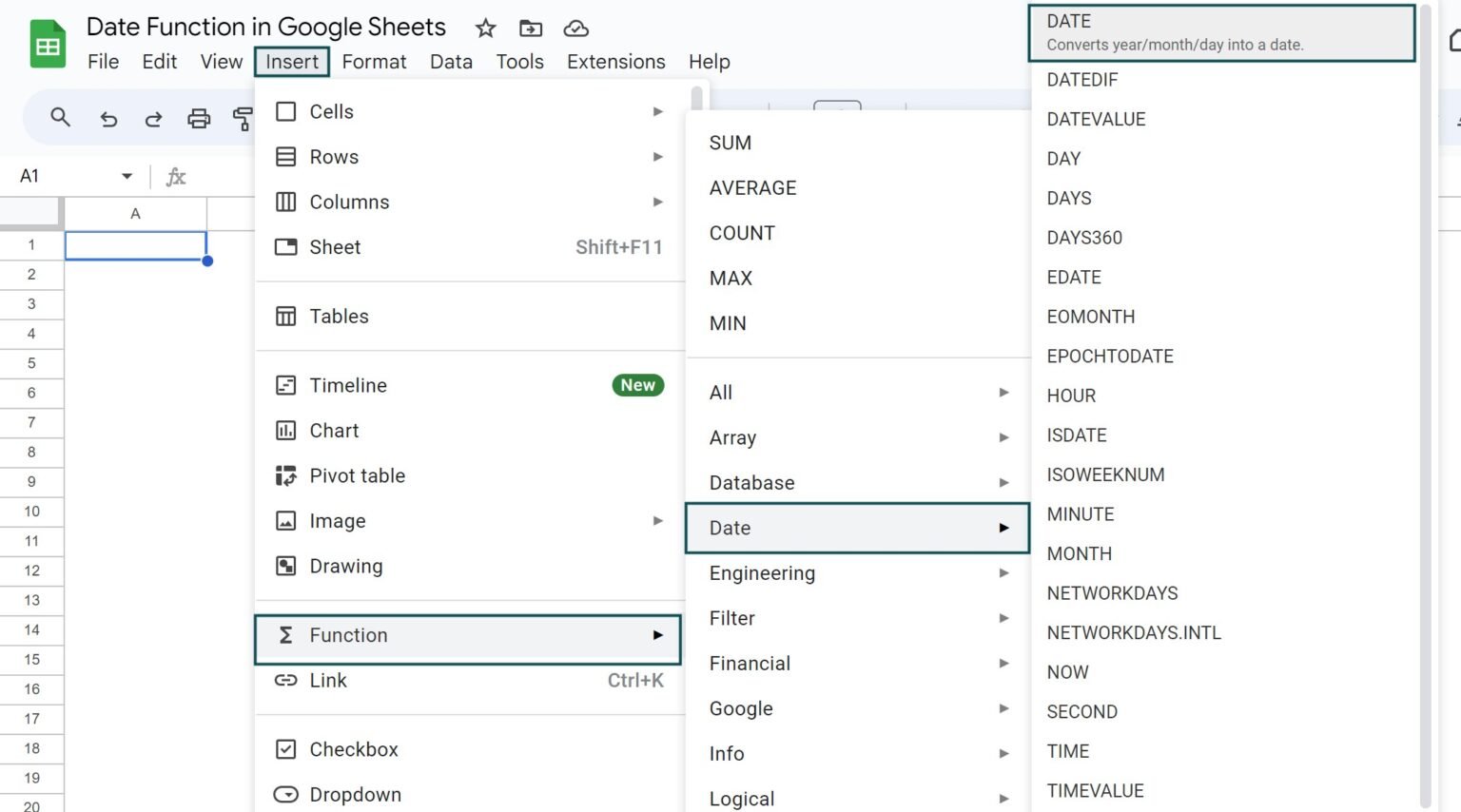 DATE Function In Google Sheets - Examples, Formula, How to Use