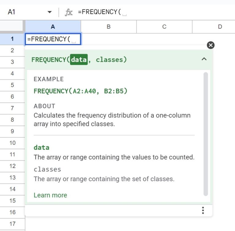 Frequency Distribution In Google Sheets - Examples, How To Use?