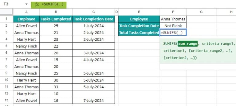SUMIFS In Google Sheets - What Is It, Examples, How To Use?