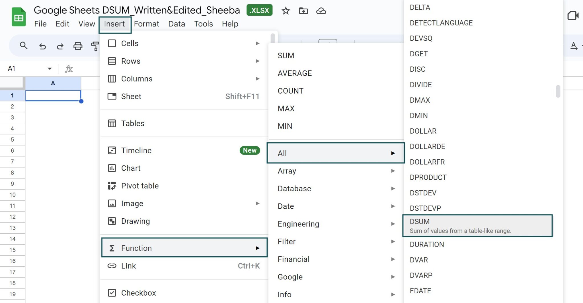 Google Sheets DSUM - Definition, Syntax, Examples, How To Use?