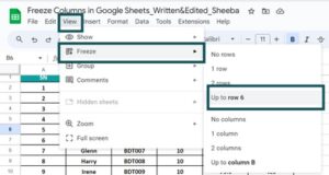 Freeze Columns In Google Sheets - Definition, How to Freeze?