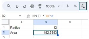 PI in Google Sheets - Definition, Syntax, How to Insert and Use?