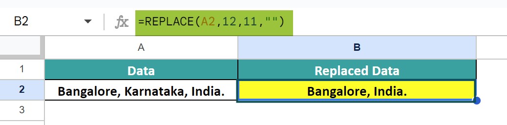 REPLACE In Google Sheets - Definition, Examples, How To Use?