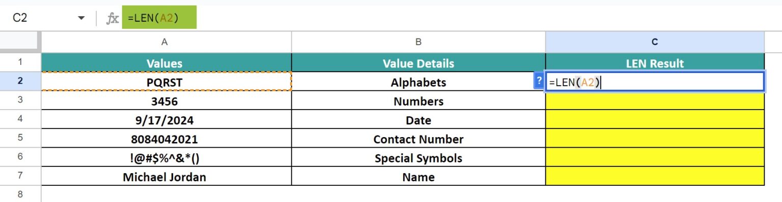 LEN Function In Google Sheets - Definition, Syntax, How to Use?