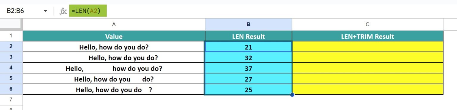 LEN Function In Google Sheets - Definition, Syntax, How to Use?