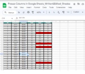 Freeze Panes In Google Sheets - How to Freeze and Unfreeze?