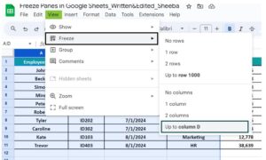 Freeze Panes In Google Sheets - How to Freeze and Unfreeze?