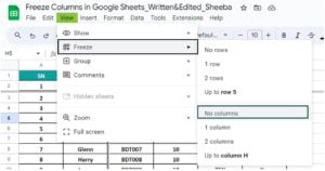 Freeze Panes In Google Sheets - How to Freeze and Unfreeze?