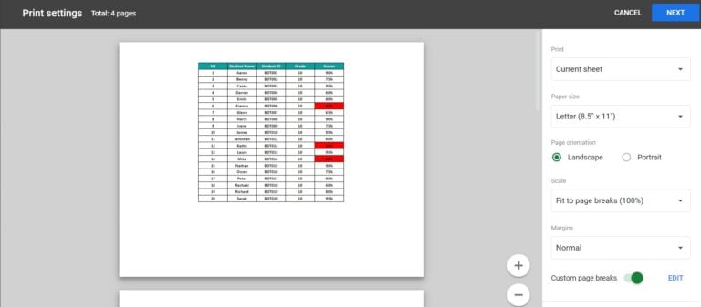 Page Break In Google Sheets - Definition, Example, How To Insert?