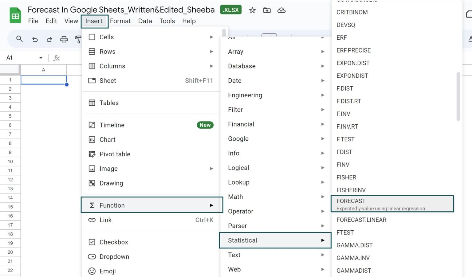 FORECAST In Google Sheets - Definition, Examples, How To Use?