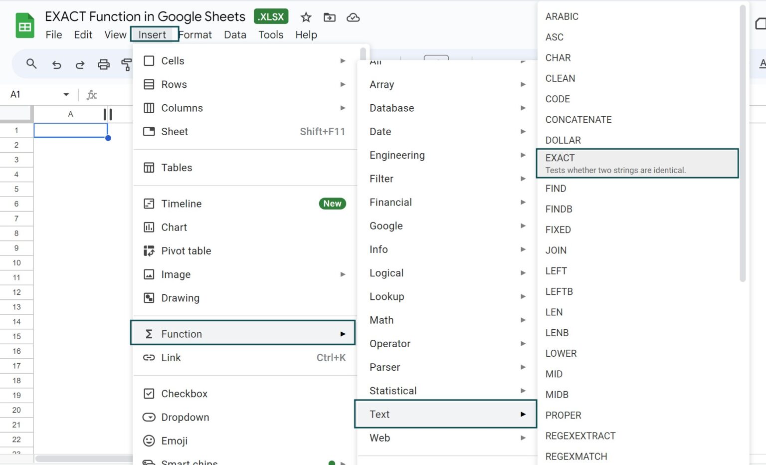 EXACT In Google Sheets - Definition, Examples, How To Use?