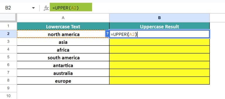 Change Case In Google Sheets - Definition, How to Change?
