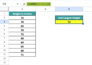 LARGE In Google Sheets - Definition, Examples, How To Use?